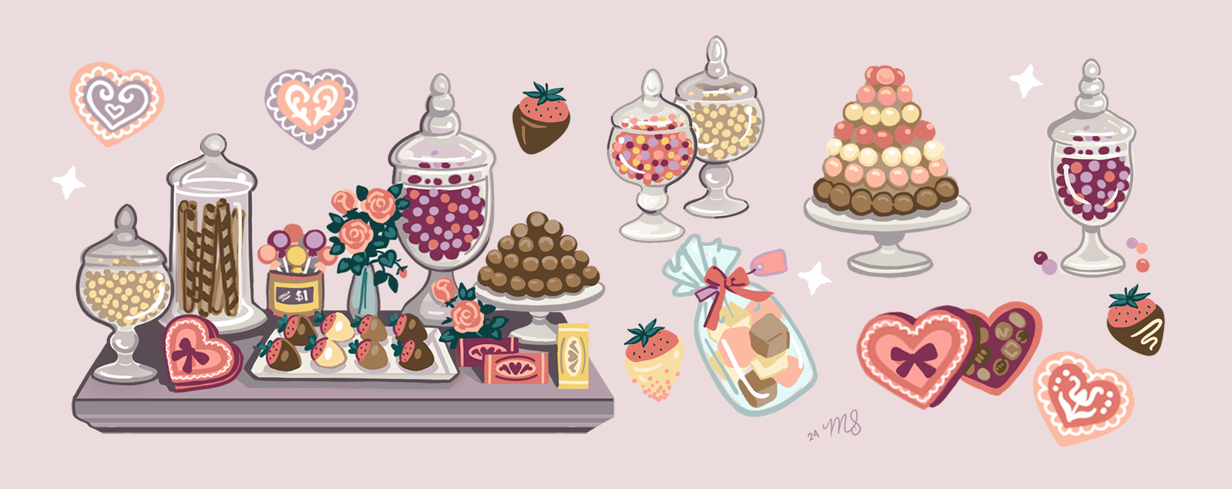 Sweet Shop Stickers - Ink, Paper, String